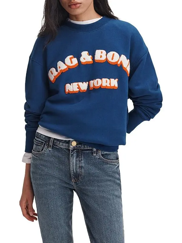 Rag & Bone Rbny Oversized Sweatshirt - Navy