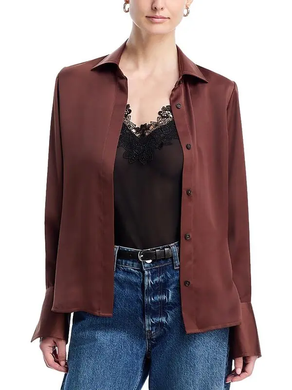 Rag & Bone Venus Blouse - Umber