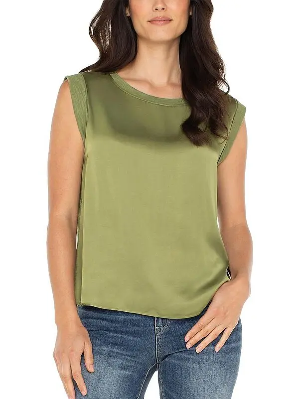 LIVERPOOL Sleeveless Top - Artichoke