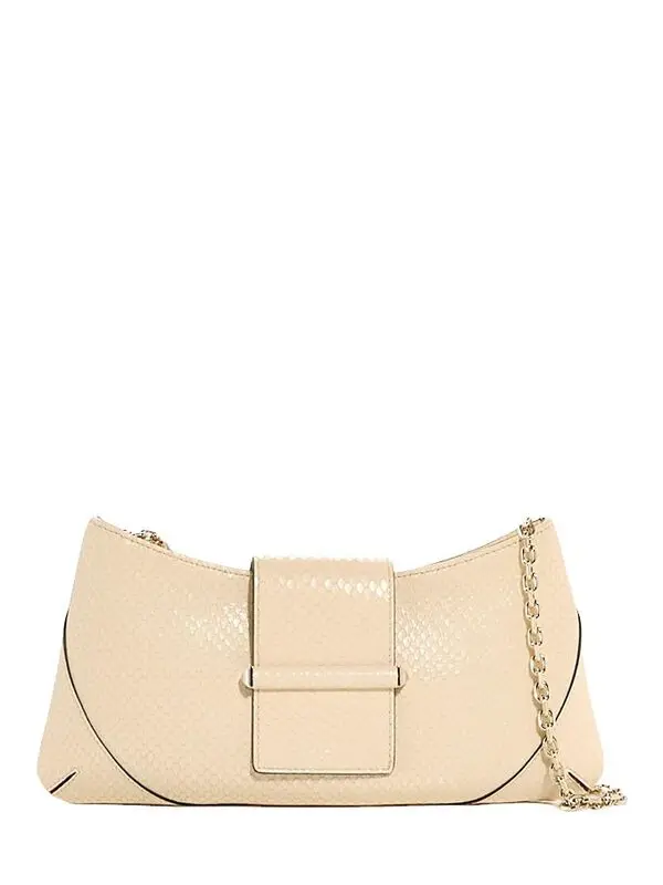 JIMMY CHOO Bar Slim Clutch - Buttermilk/gold