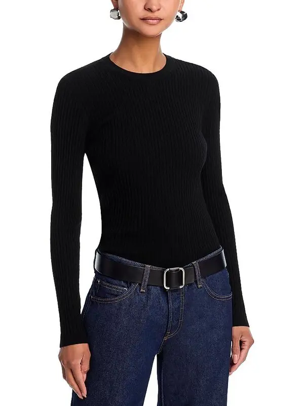 FRAME The Fine Cable Sweater - Black