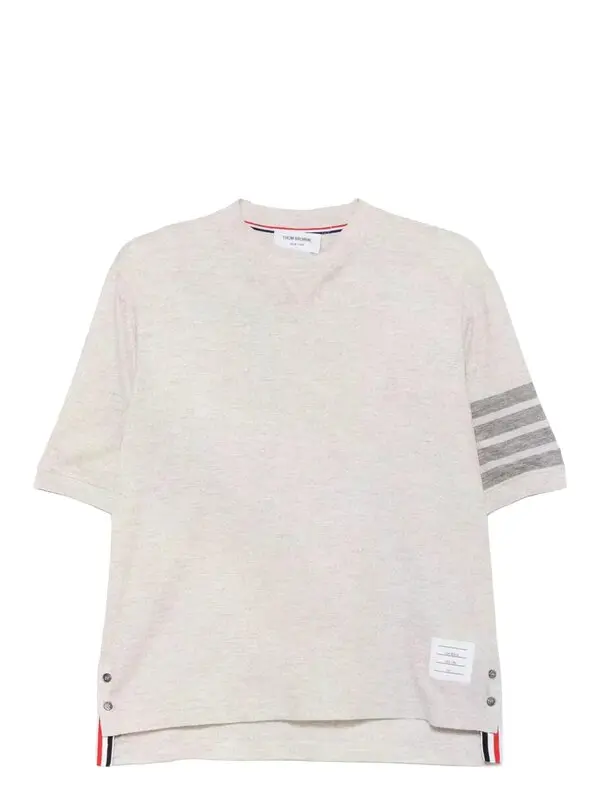 Thom Browne 4-bar Wool T-shirt - Grey