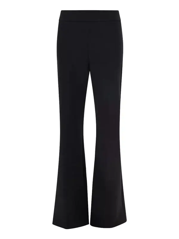 Avenue Montaigne Fitted Flared Trousers - Black