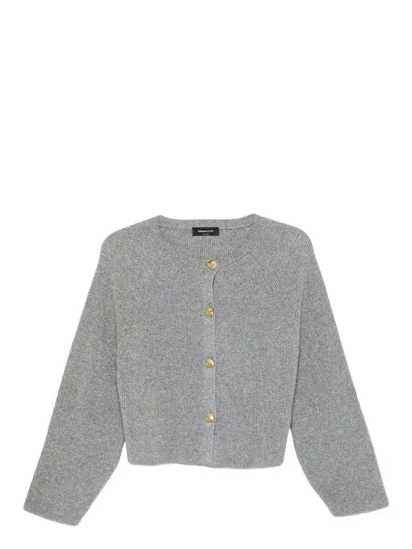 Fabiana Filippi Ribbed Button-closure Cardigan - Grey