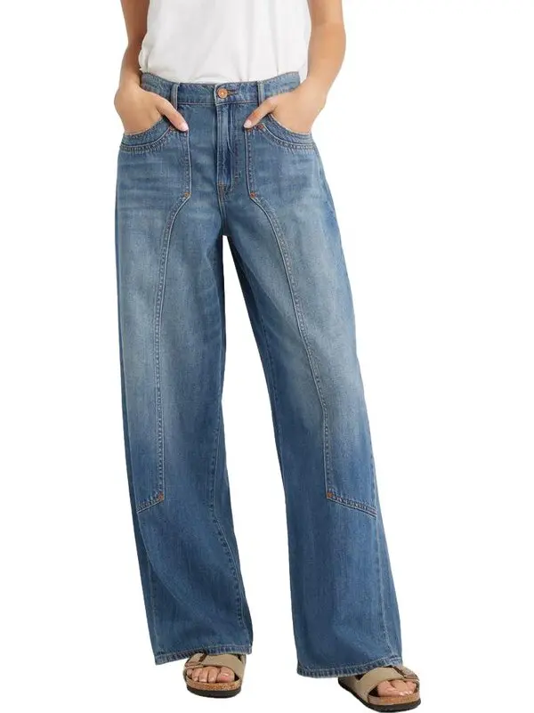 HIDDEN JEANS Oversize Wide Leg Jeans - Med.wash
