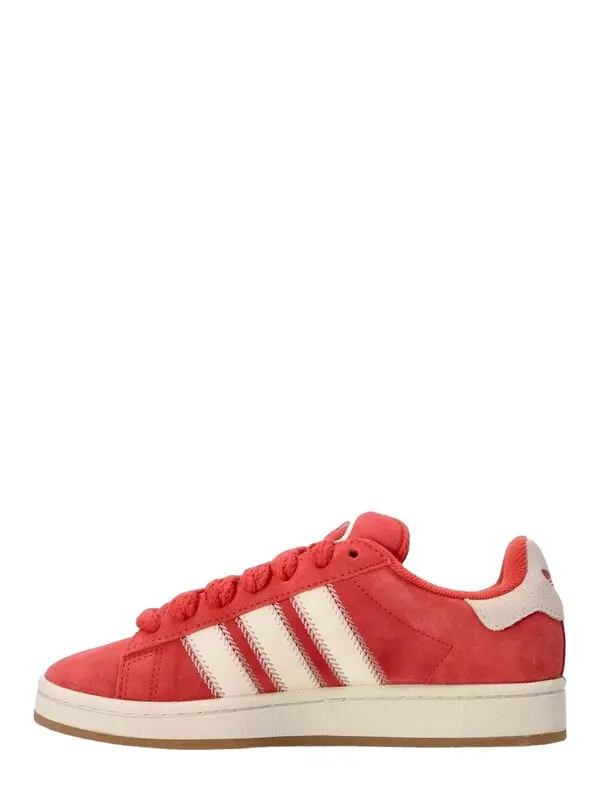 Adidas Suede Leather Three-stripe Sneakers - Red