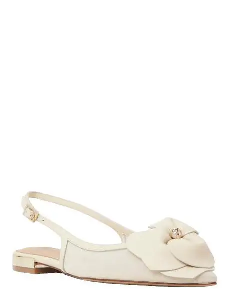 Ted Baker London Lili Rose Pointed Toe Slingback Flat - Cream