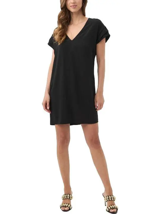 Trina Turk Sadora V-neck Shift Dress - Black