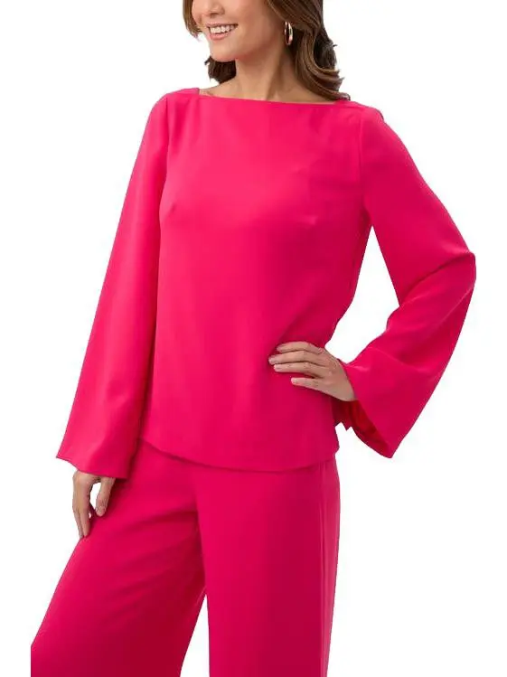 Trina Turk Sarese Long Sleeve Top - Forrest Rose