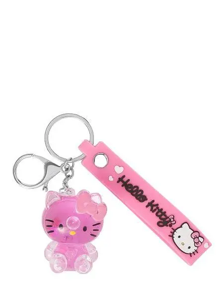 HELLO KITTY Liquid Keychain With Wrist Strap - Pink
