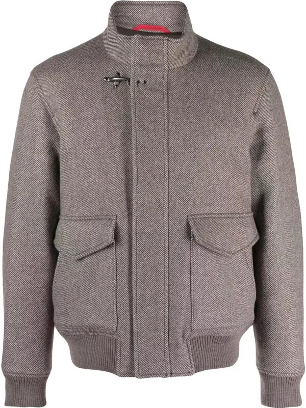 FAY Stand-up Collar Jacket - Brown