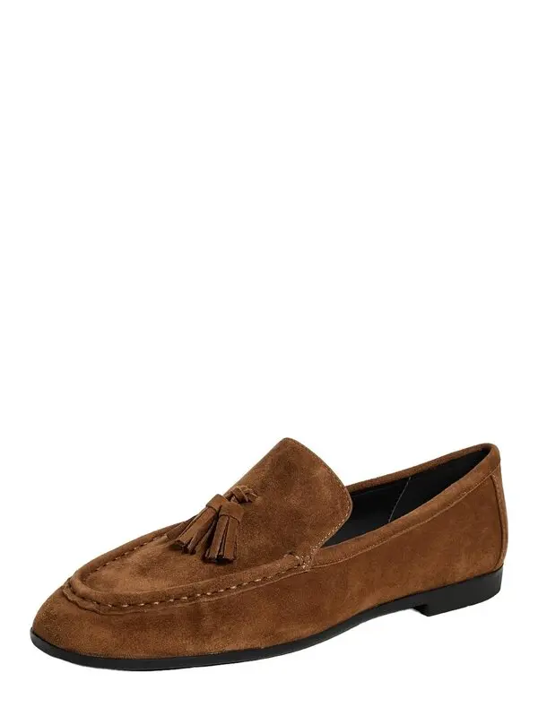 BLACK SUEDE STUDIO Finn Loafers - Tobacco Suede
