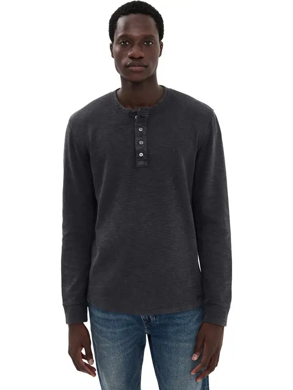Rails Soto Henley - Washed Black