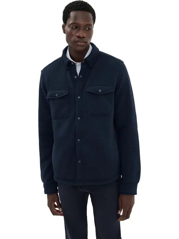 RHONE Fleece Shacket - True Navy