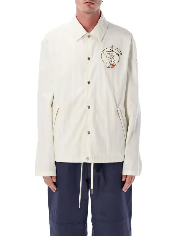 MONCLER X DONALD GLOVER Satsuma Cotton Blend Shirt Jacket - White
