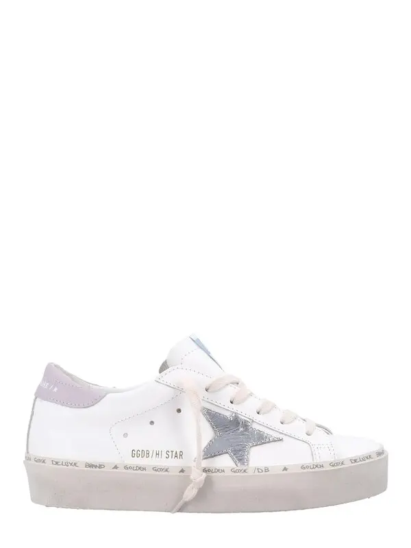 GOLDEN GOOSE Hi-star Sneakers - White Silver Lillca