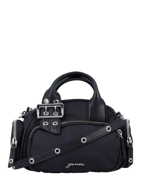 GANNI Mini Polochon Bag - Black
