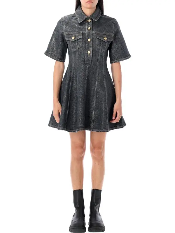 GANNI Dress - Washed Black