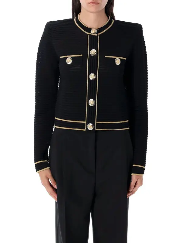 Balmain Button Detailed Sweaters - Noir/or