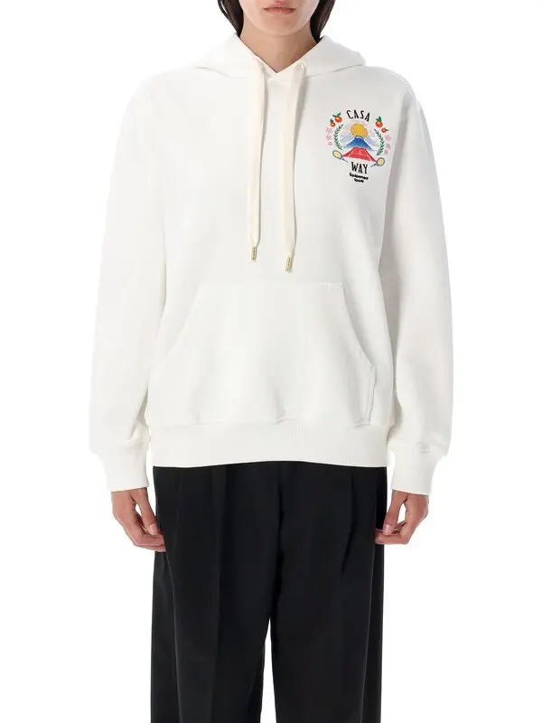 Casablanca Long Sleeve Hoodie - White