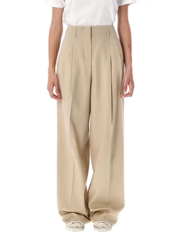 GOLDEN GOOSE Wide Leg Trousers - Sand