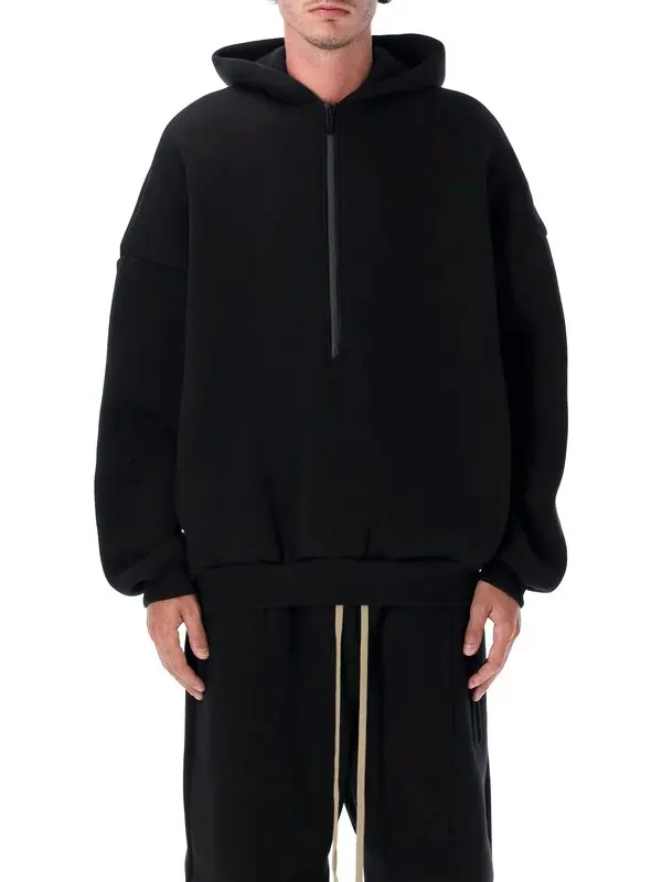 Fear Of God Athletics Half-zip Hoodie - Black