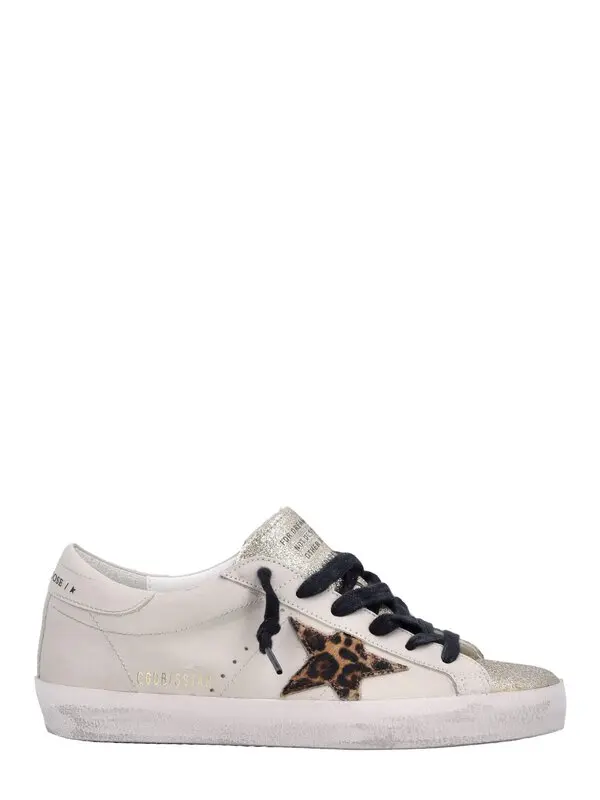 GOLDEN GOOSE Super-star Sneakers - Light Beige Dark Red