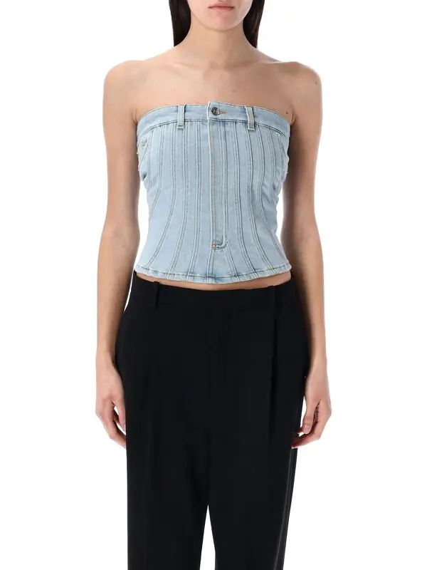 MUGLER Top - Medium Blue