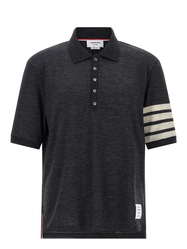 Thom Browne 4 Bar' Polo Shirt - Gray