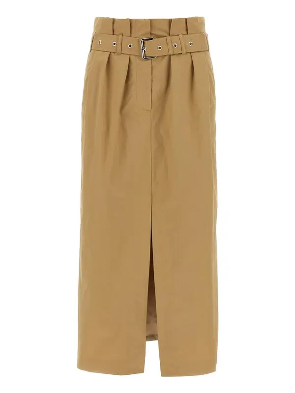Dries Van Noten Seaches Long Skirt - Beige
