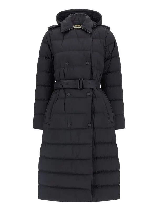 Burberry Padded Quilted Trench Coat - Black