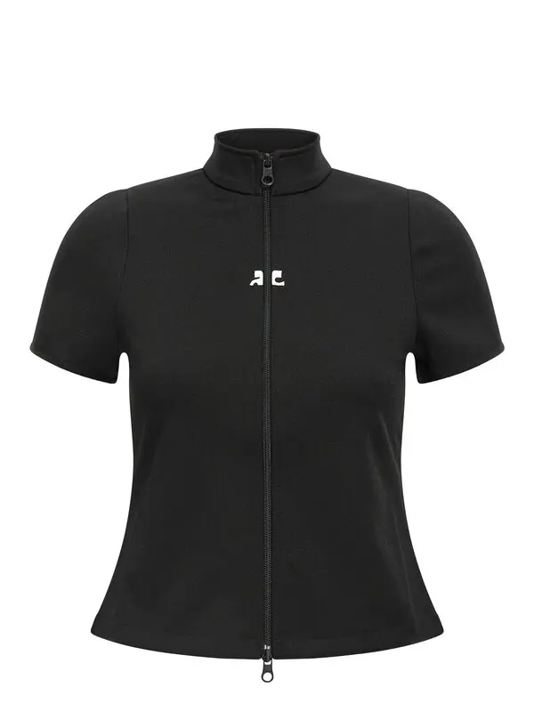COURREGES Interlock Zipped' Top - Black