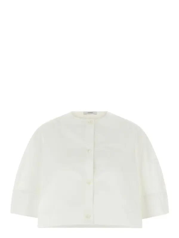 Givenchy Cropped Cotton Poplin Shirt - White
