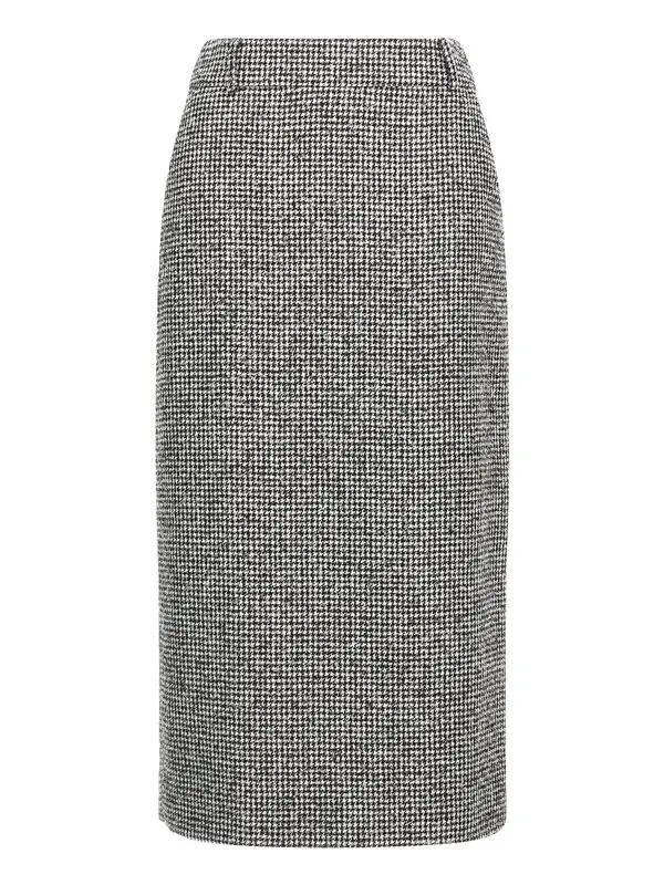 Ermanno Scervino Wool-blend Longuette Skirt - White/black