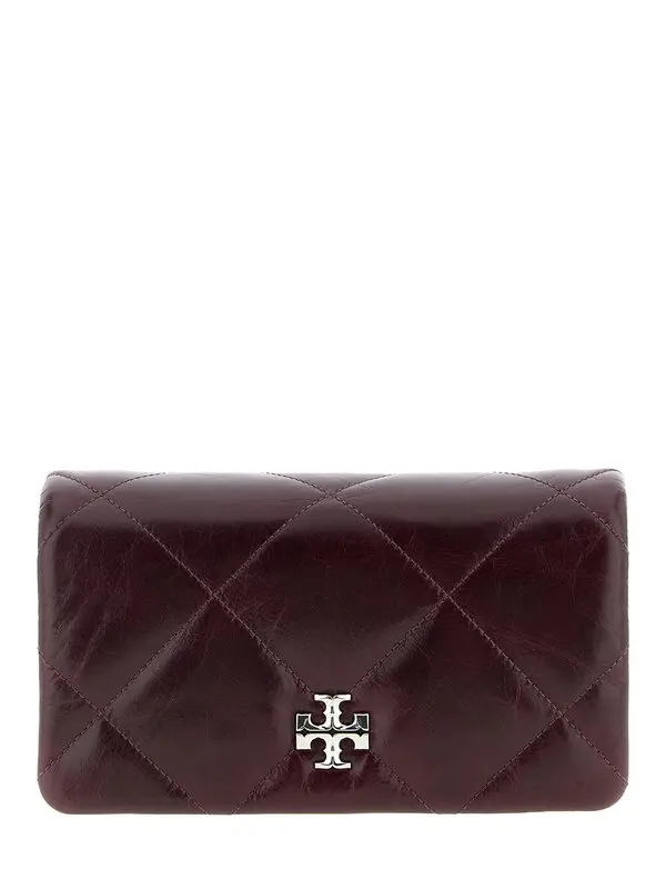 Tory Burch Kira Diamond Crossbody Bag - Bordeaux