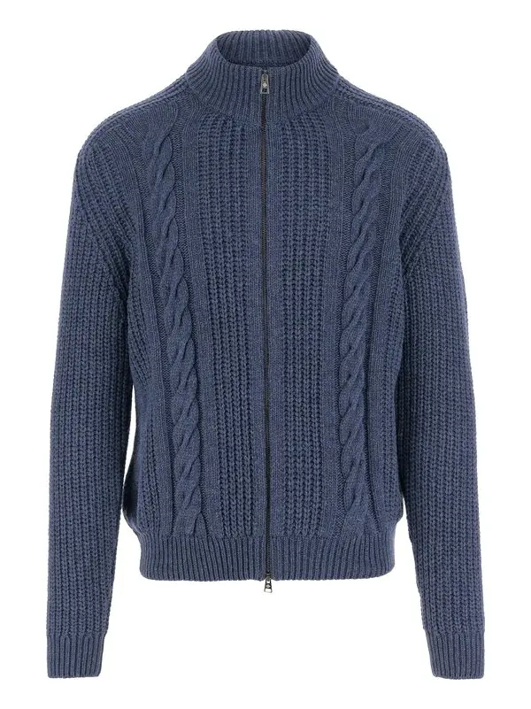 Tagliatore Wool Blend Godfrey Sweater - Blue