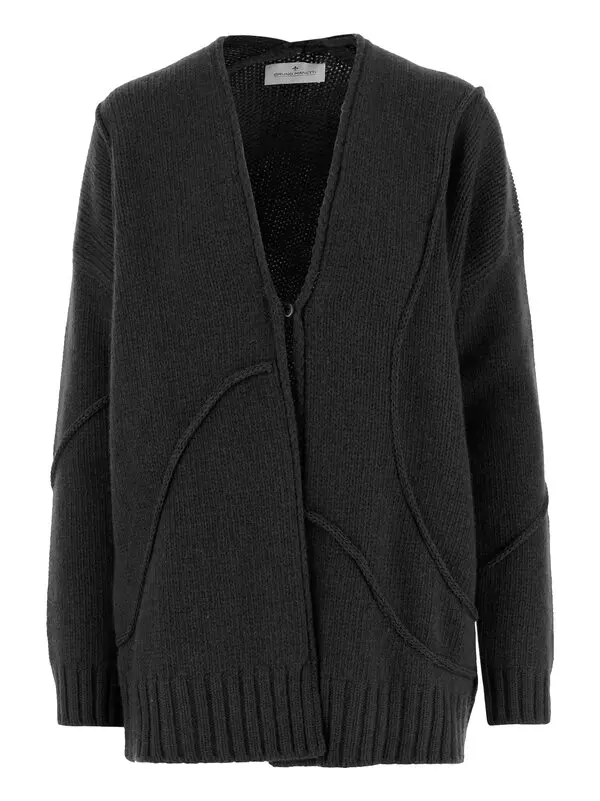 Bruno Manetti Wool Blend Single-button Jacket - Black