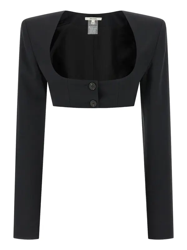 NENSI DOJAKA Cleo Wool-blend Blazer - Black