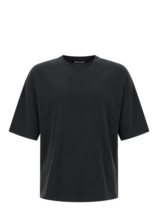 Palm Angels Curved Logo T-shirt - Black