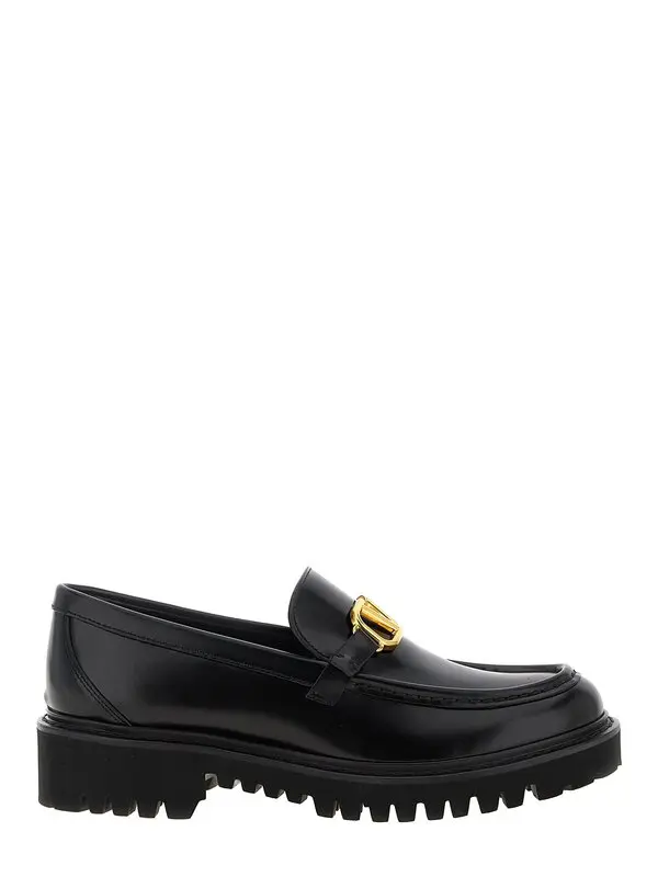 Valentino Garavani Vlogo Signature Loafers - Black