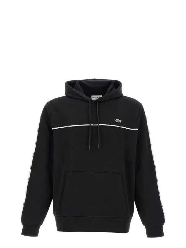 Lacoste Trim Hoodie - Black