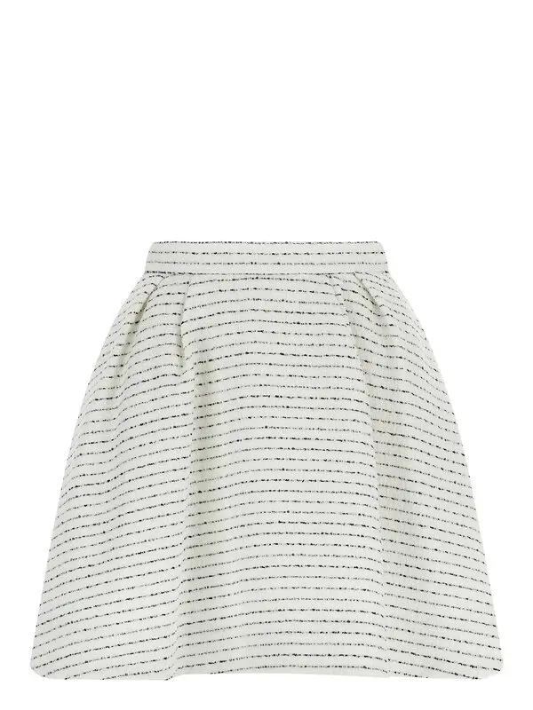 Alessandra Rich Tweed Mini Skirt - White