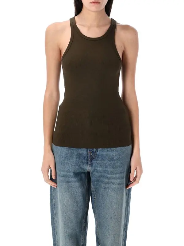 Eterne Ribbed Tank Top - Moss
