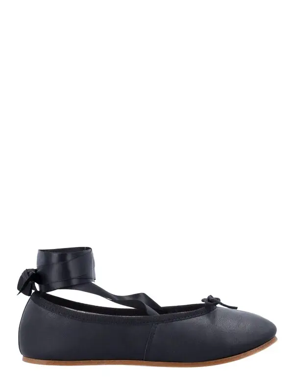 Repetto Ballerina Flats With Tie Fastening - Black