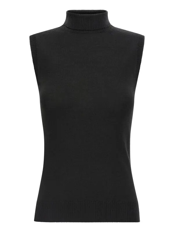 Sportmax Vertigo Wool Top - Black