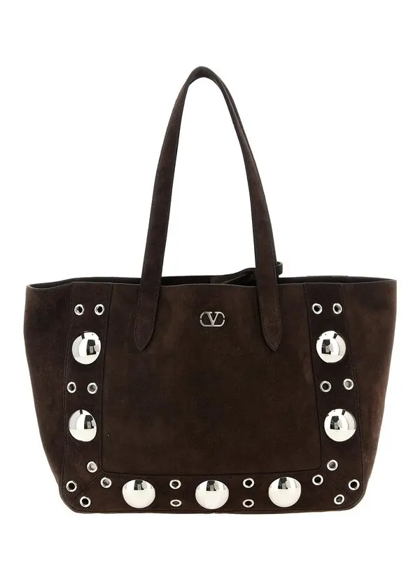 Valentino Garavani Nellcôte Medium Shopping Bag - Brown