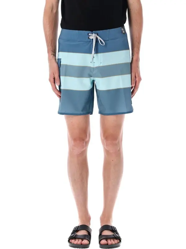 BILLABONG Striped Board Shorts - Dusty Blue