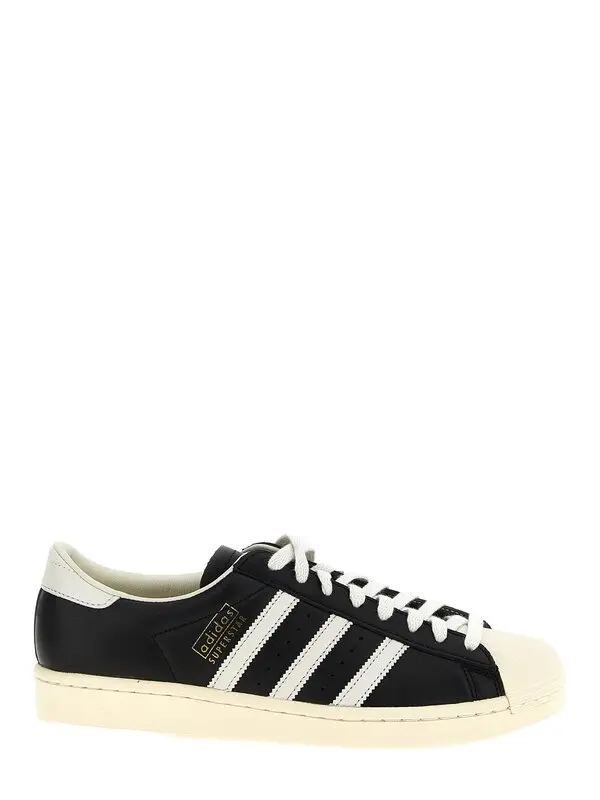 Adidas Originals By Alexander Wang Superstar Vintage Leather Sneakers - White/black