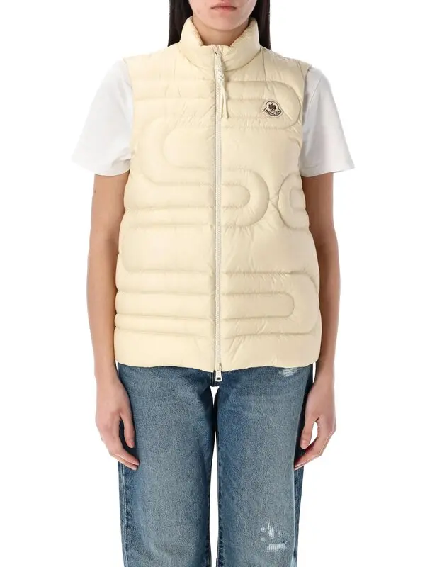 Moncler Xihu Snake-quilted Gilet - White