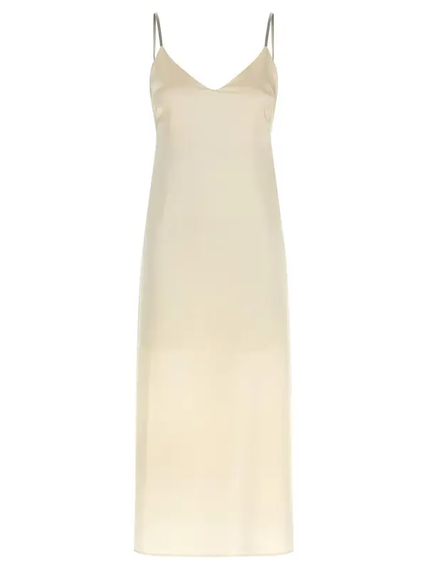 Peserico Satin Midi Dress - White